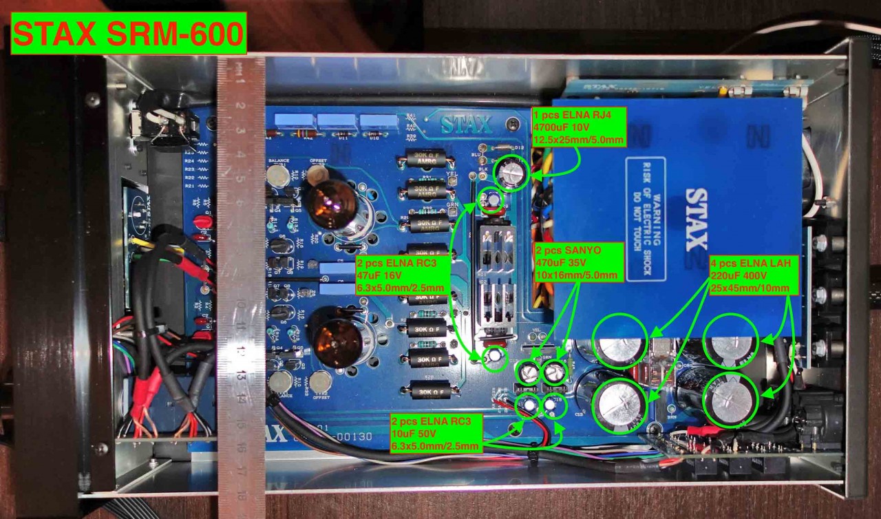 Stax SRM-600 recap - Do It Yourself - www.Head-Case.org